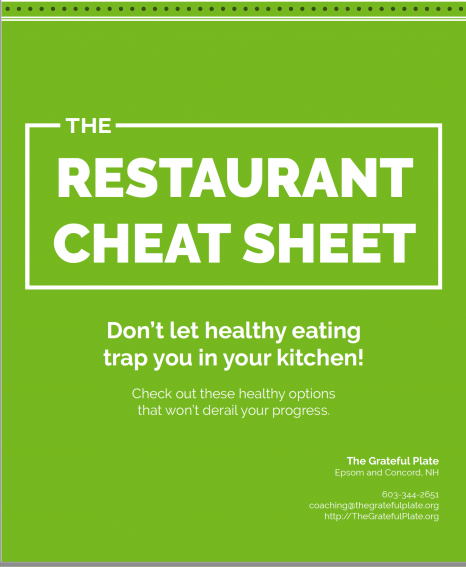 restaurant cheat sheet cover | Cr8 Fitness | Expert Group Training for ...