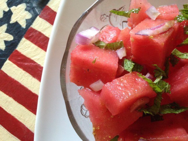 Watermelon Salad with Balsamic Dressing